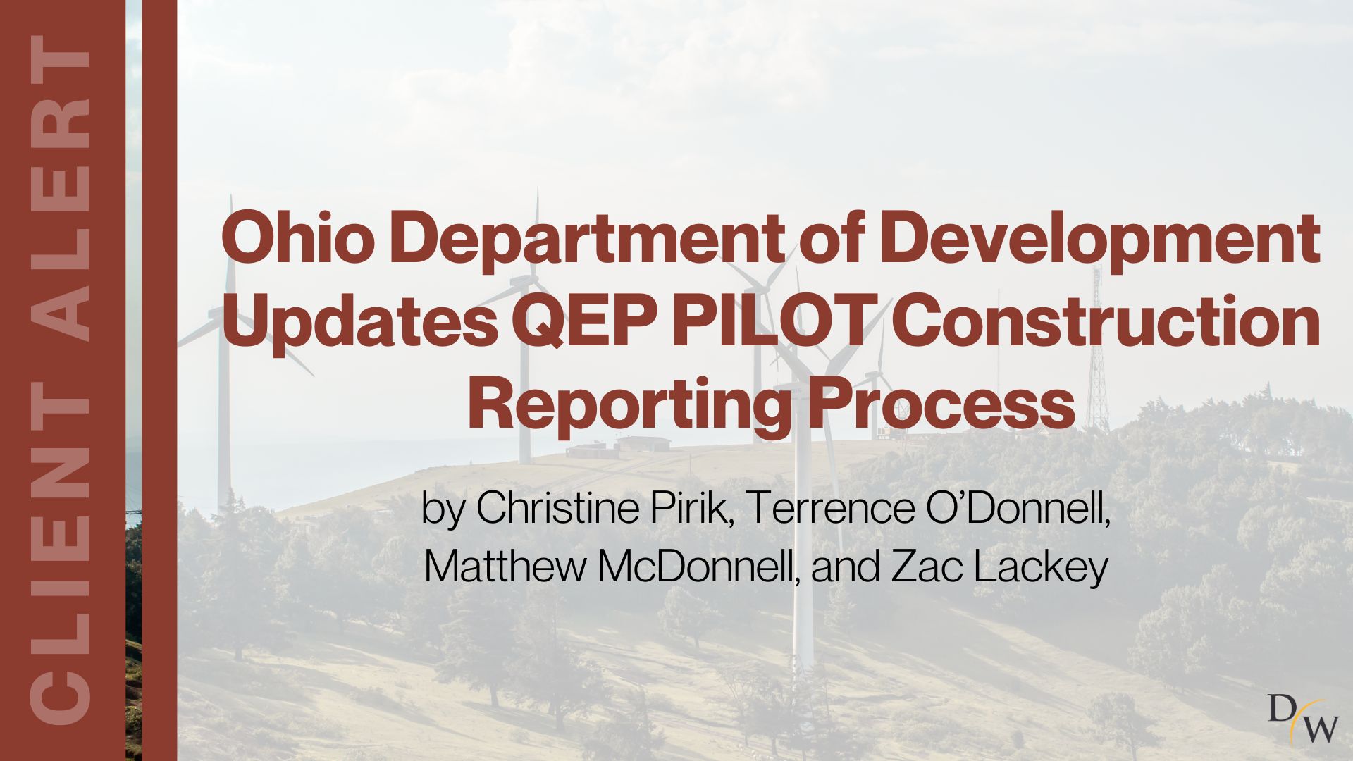 Ohio Department of Development Updates QEP PILOT Construction Reporting ...